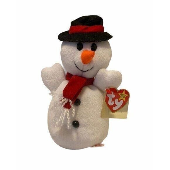 Ty | Toys | Ty Beanie Babies Snowball The Snowman 996 White With Error ...